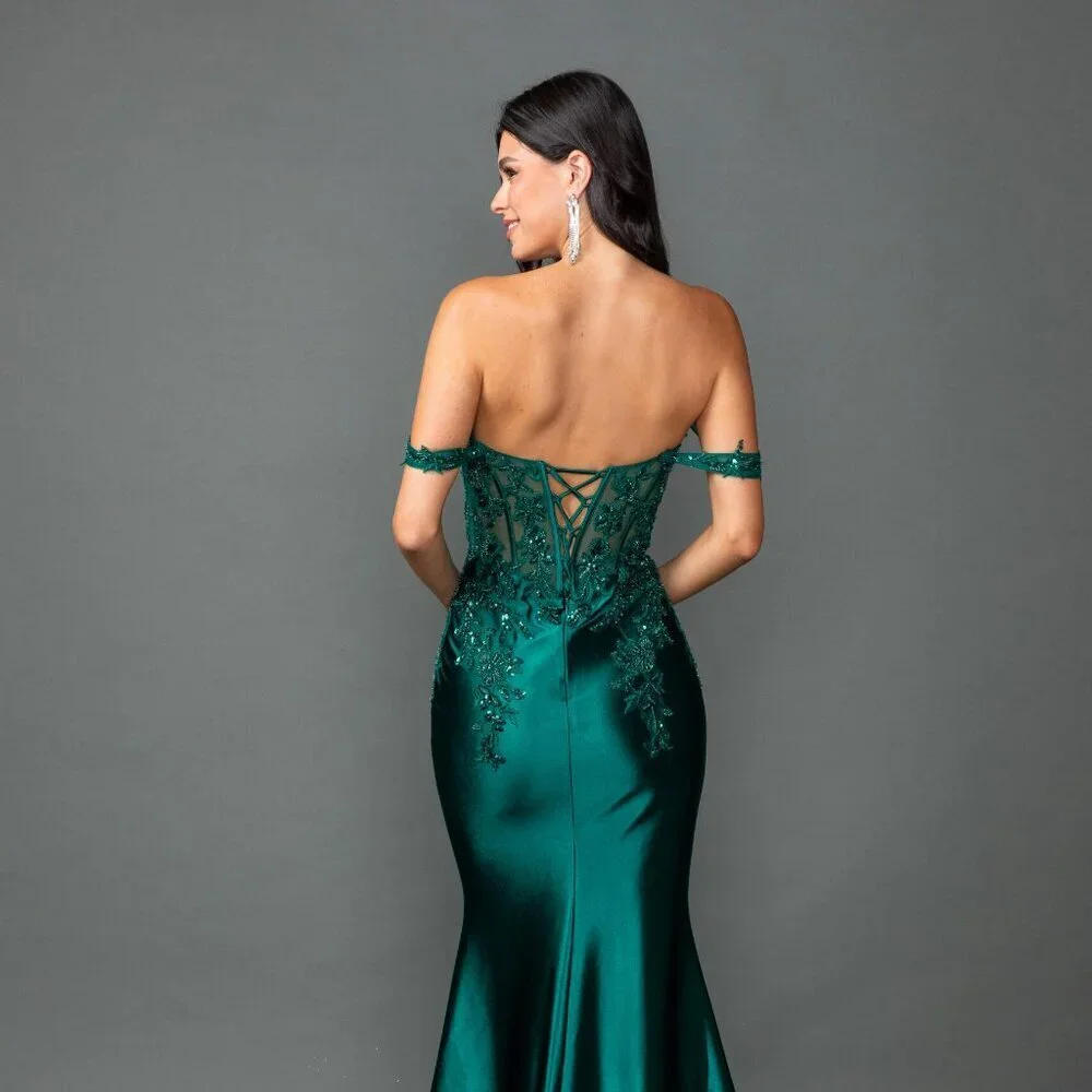 Dancing Queen | Dresses | New Off Shoulder Maxi Prom Gown W Floral Lace ...